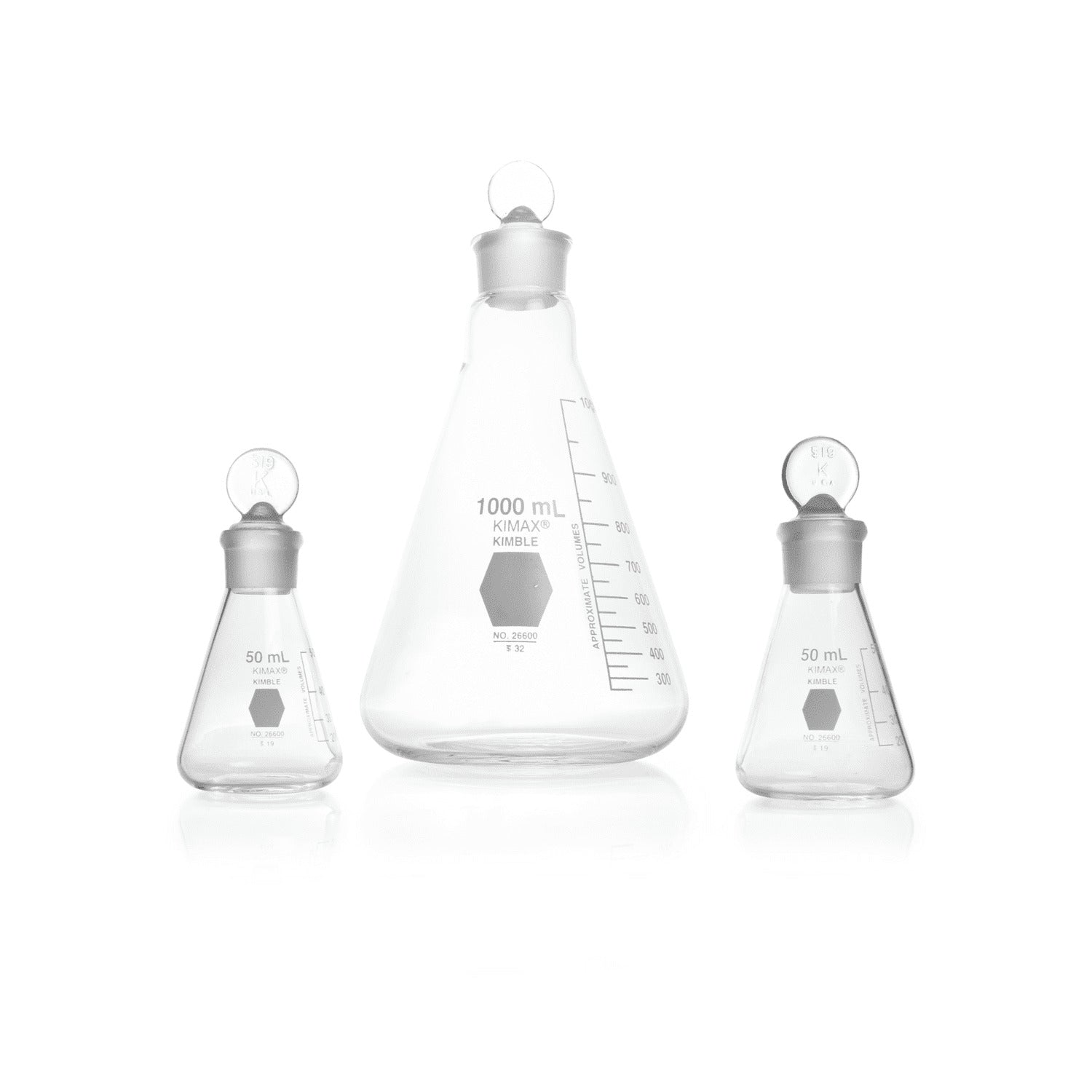 MATRAZ ERLENMEYER CON TAPON DE VIDRIO 125 ML. – COCISA