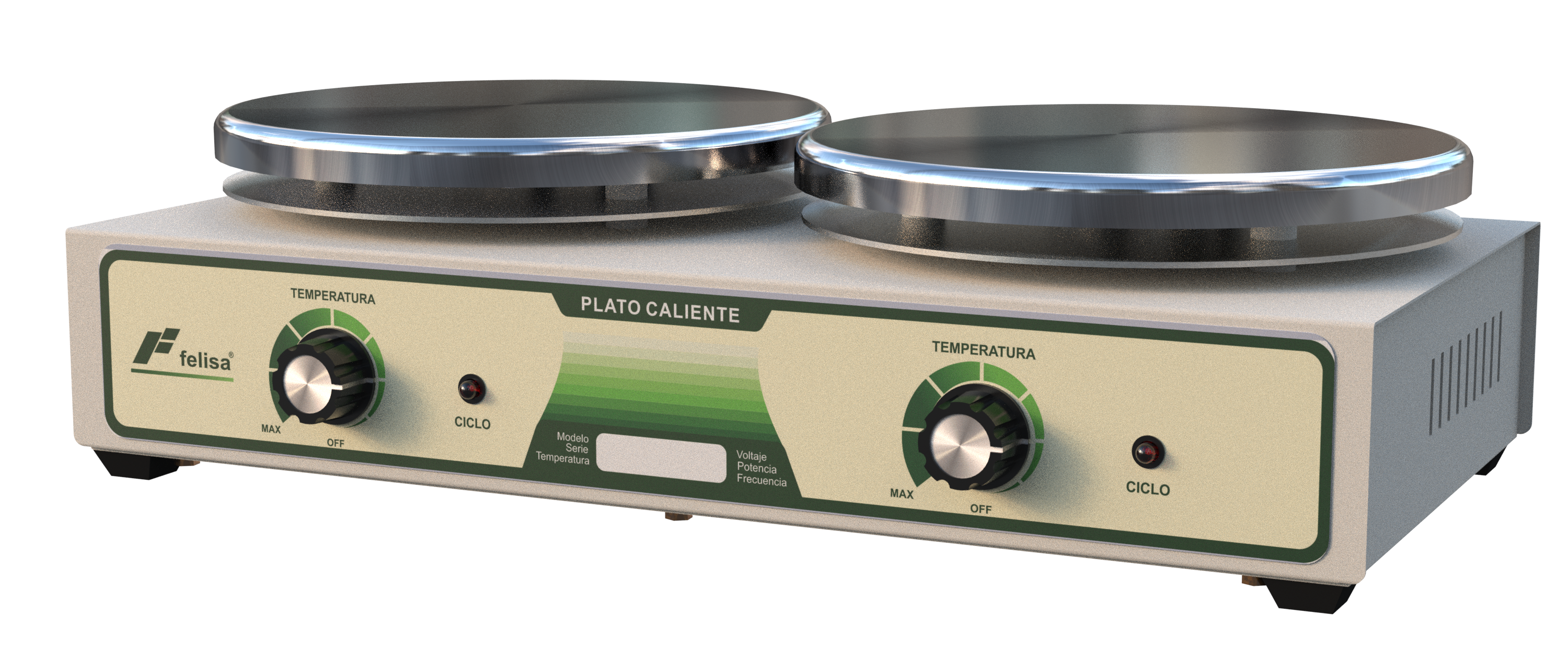 PLATO CALIENTE DOBLE DE 18 CM. DE DIAMETRO C/U. ACERO INOXIDABLE – COCISA